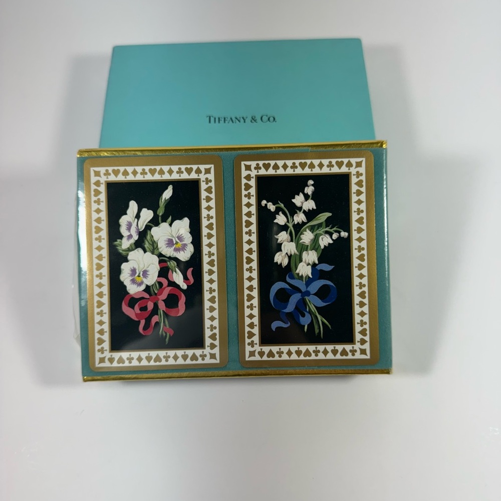 TIFFANY & Co. 2 Deck of Playing Cards Authentic Flowe… - Gem